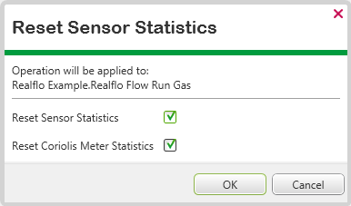 SCADAPack Modbus Realflo Driver Guide - Reset Sensor Statistics (Using Realflo Specific Actions)